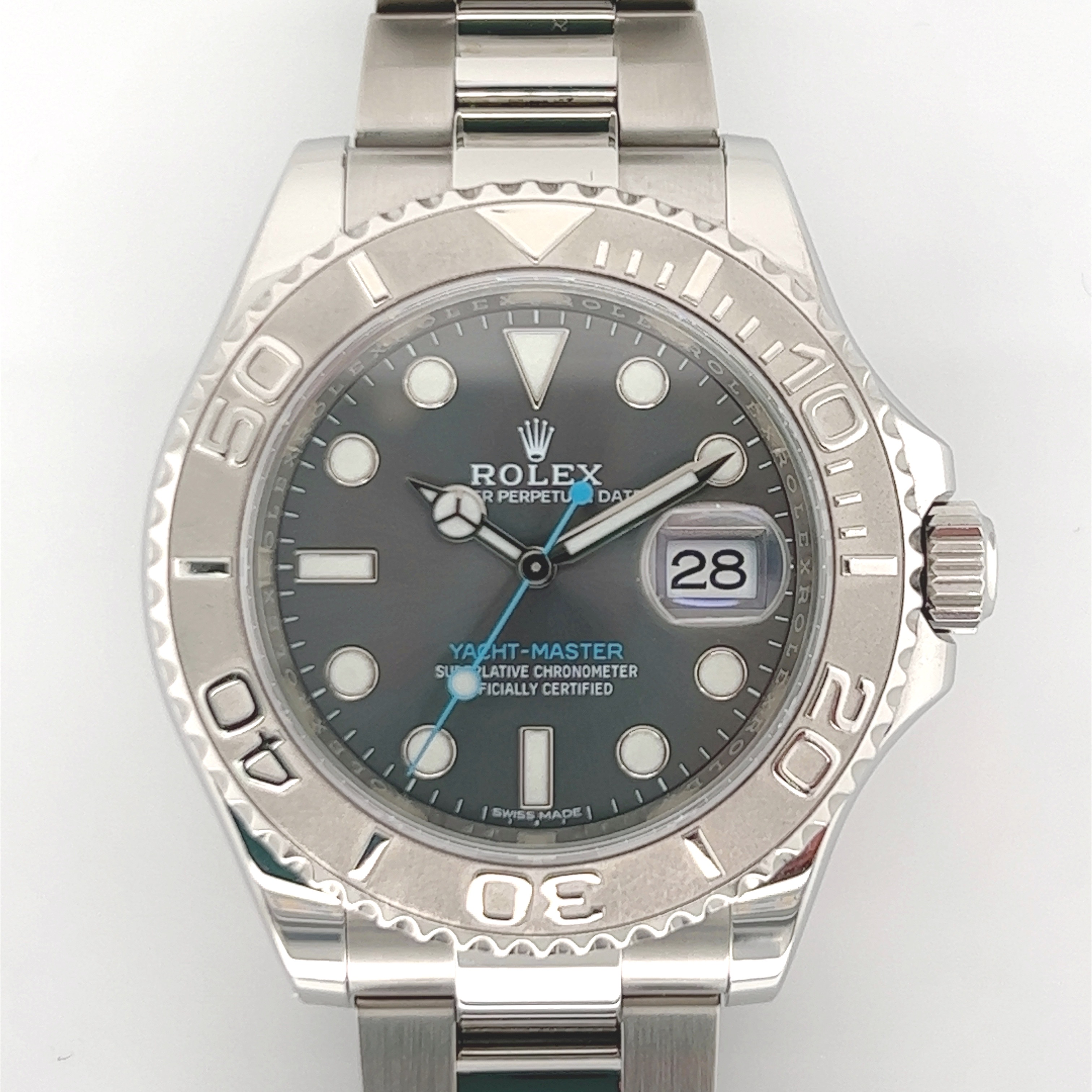 ROLEX YACHT-MASTER 40MM RHODIUM DIAL 116622 - HG Watches & Jewellery